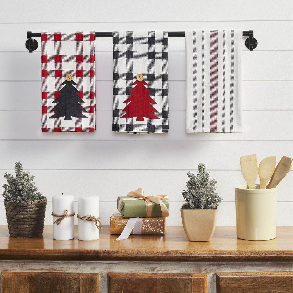 Gregor Plaid Tea Towel Set of 3 19×28 – eBedding4You