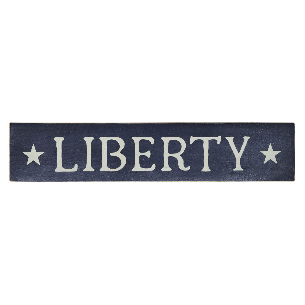 Navy Liberty Wooden Sign 3×14 – eBedding4You