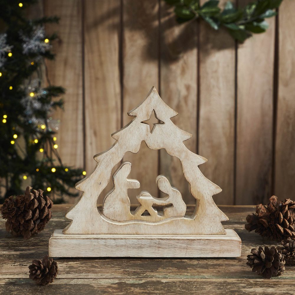 Manger Nativity Scene Wooden Figurine 8x7x2 – eBedding4You