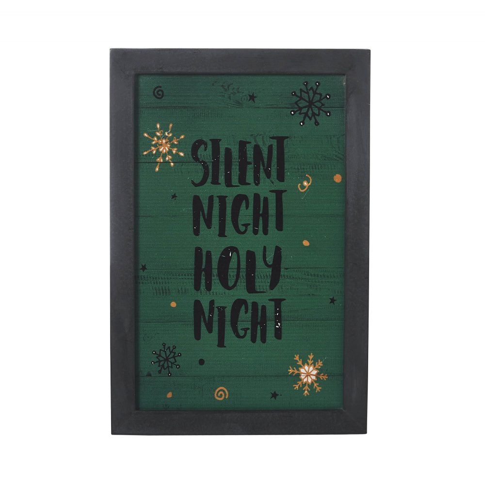 Silent Night Holy Night Framed Wall Hanging Sign 12×8 – eBedding4You